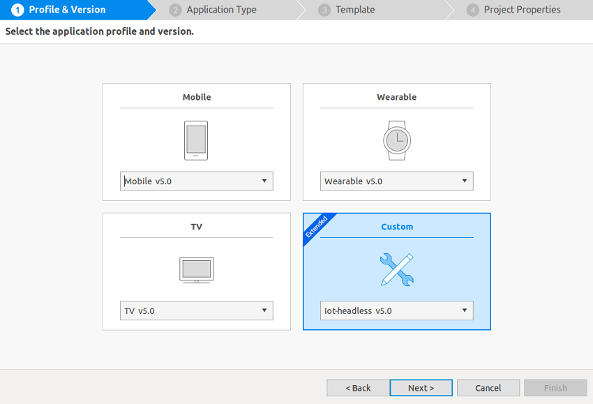 Tizen Project Wizard
